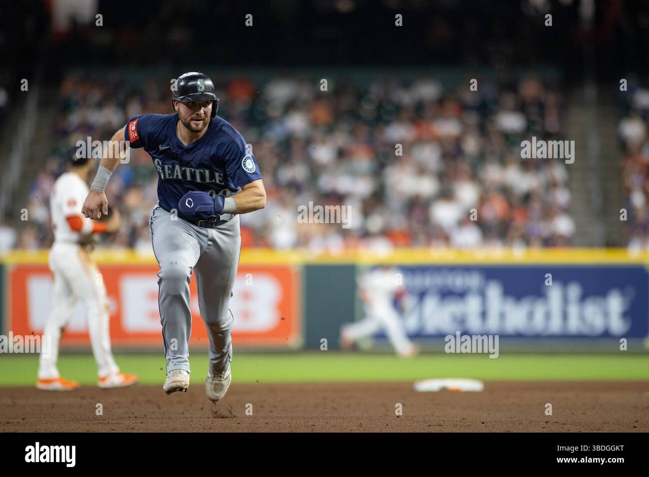 Houston, TX, USA. 22nd May, 2025. Seattle Mariners catcher Cal Raleigh ...