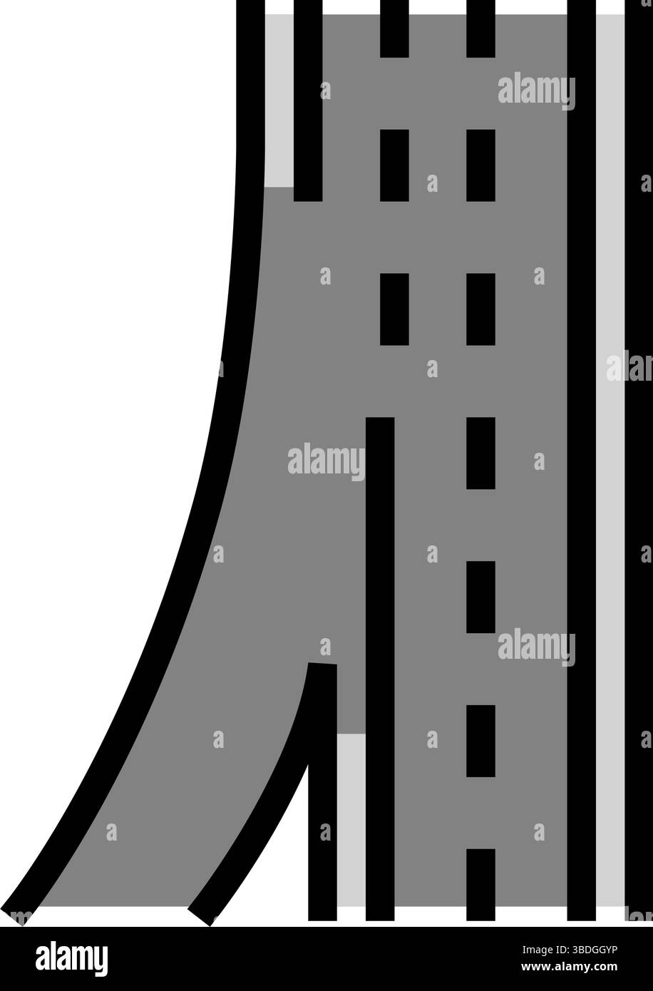 entrance highway road color icon vector illustration Stock Vector Image ...