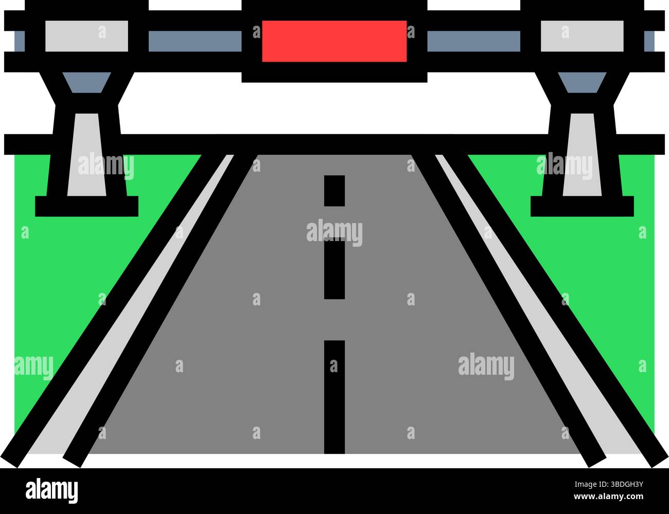 overpass highway road color icon vector illustration Stock Vector Image ...