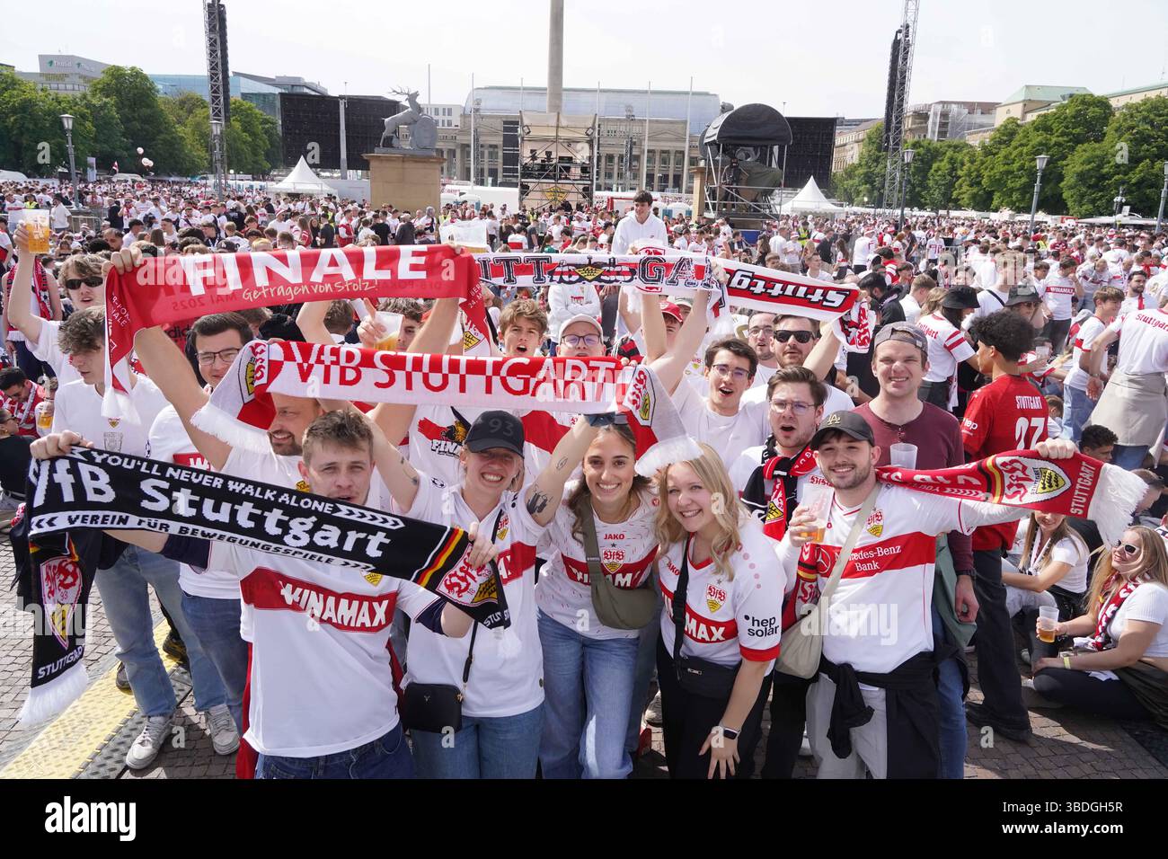 Stutg, Germany. 24th May, 2025. Soccer: DFB Cup, Arminia Bielefeld ...