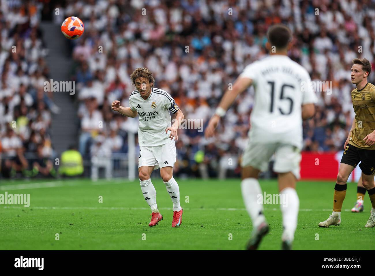Madrid, Spain. 24th May, 2025. Luka Modric during his last match in a ...