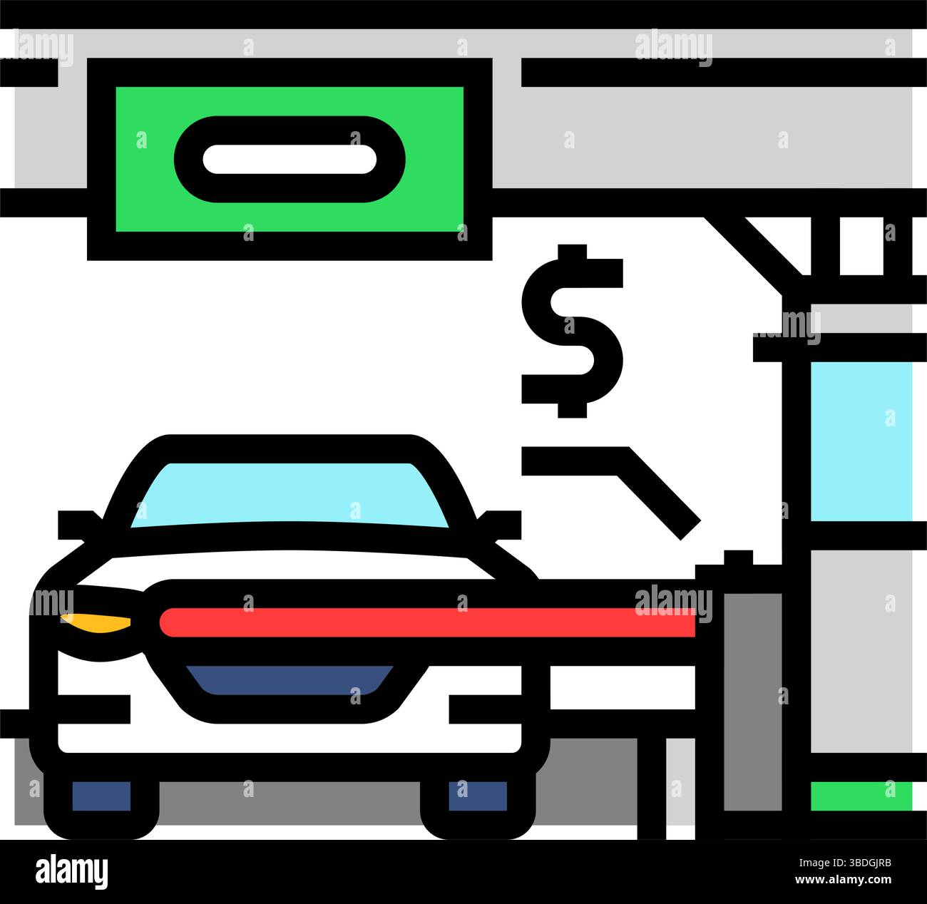 toll highway road color icon vector illustration Stock Vector Image ...