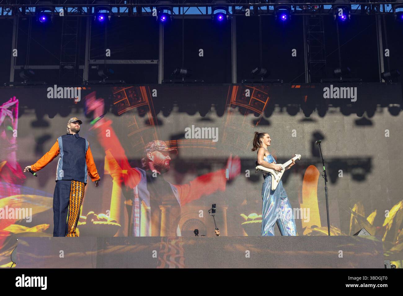 Napa, USA. 23rd May, 2025. Tucker Halpern and Sophie Hawley-Weld of ...