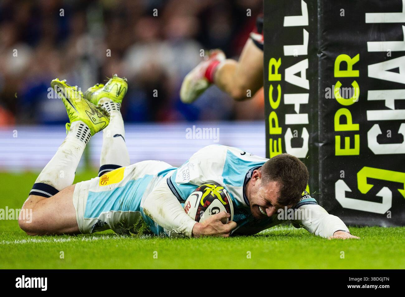 Ben Spencer of Bath Rugby scores his sides fourth try during the ...