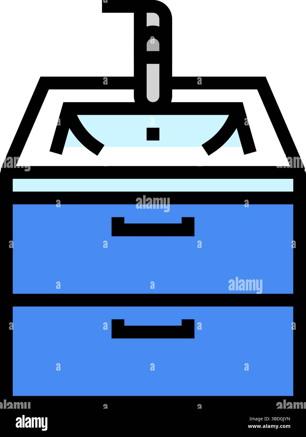 bathroom sink color icon vector illustration Stock Vector Image & Art ...