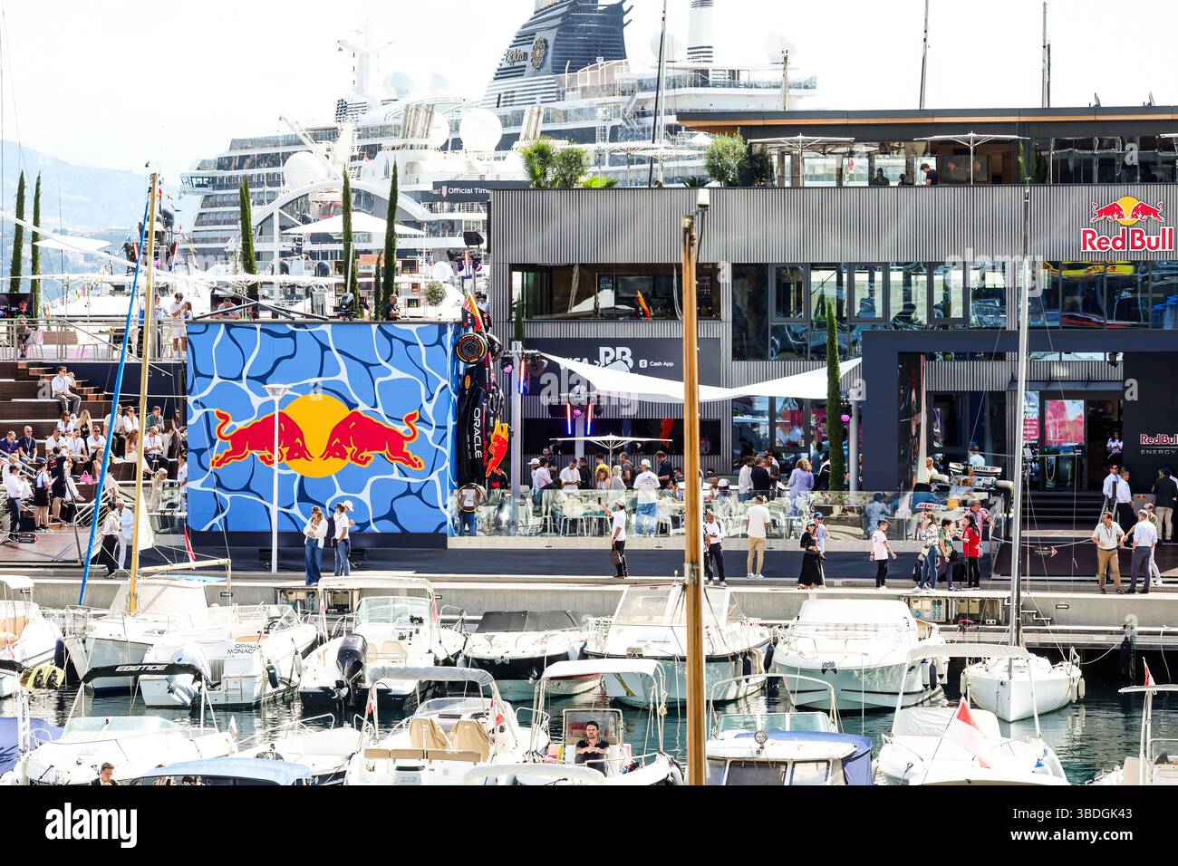 The Red Bull Racing energy station in the harbour during the Formula 1 ...