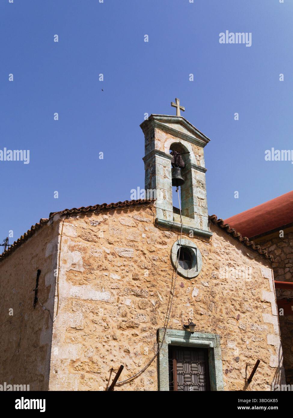 Small village church in the beautiful Greek village of Maroulas ...