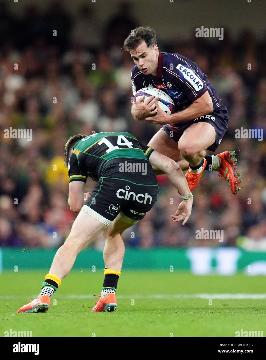 Northampton Saints' Tommy Freeman and Union Bordeaux-Begles' Damian ...