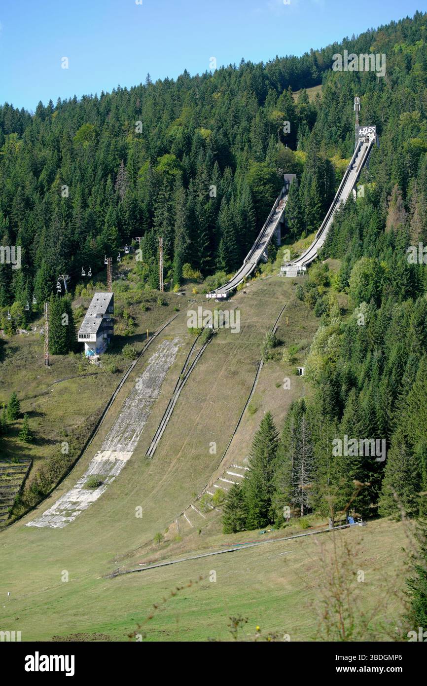abandoned Igman Olympic Jumps, 1984 Winter Olympics, Sarajevo, Bosnia ...