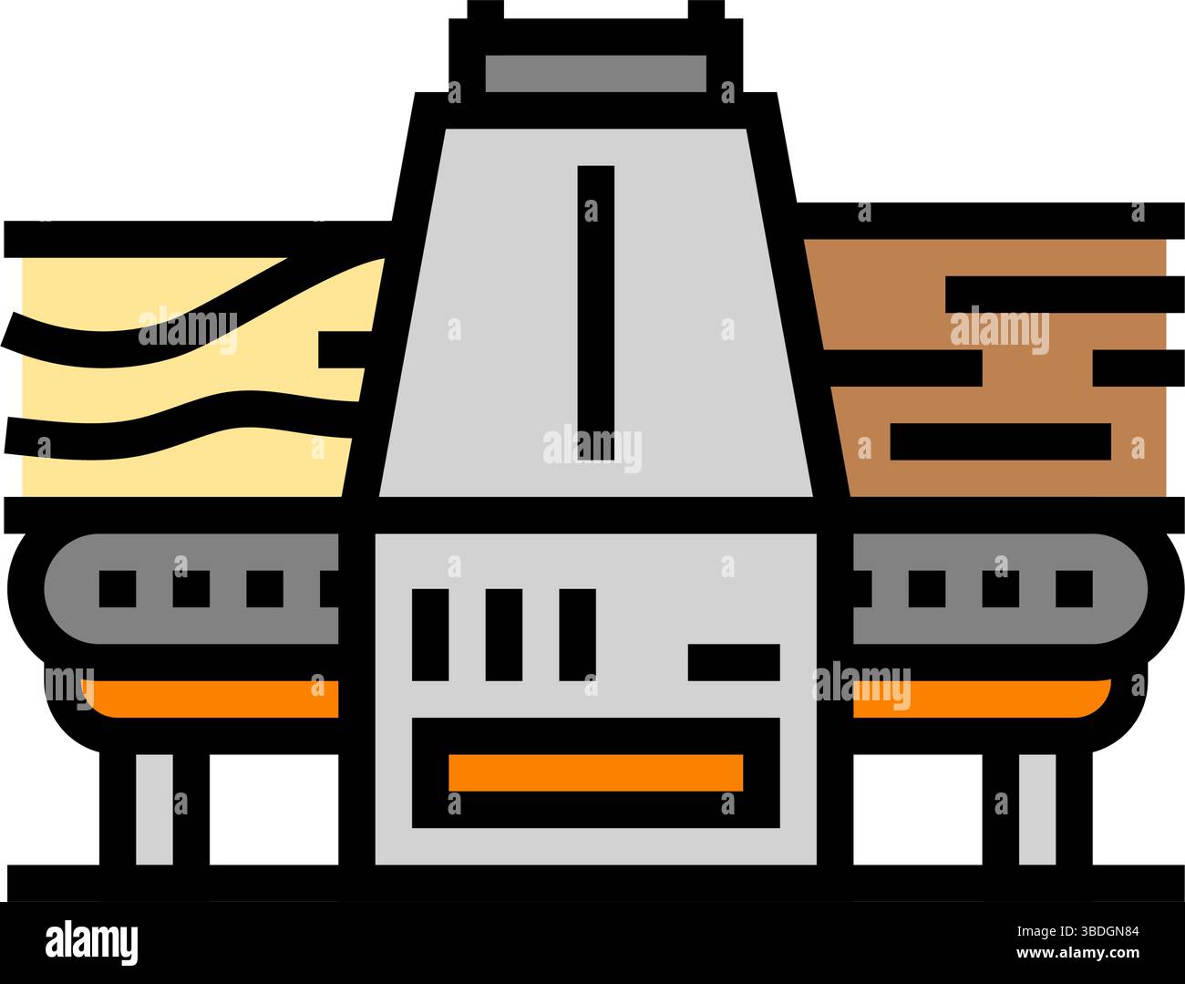 timber sawmill process color icon vector illustration Stock Vector ...
