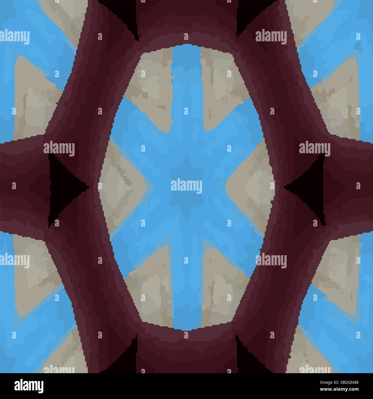 Dynamic pattern of bold blue shapes Stock Vector Images - Alamy