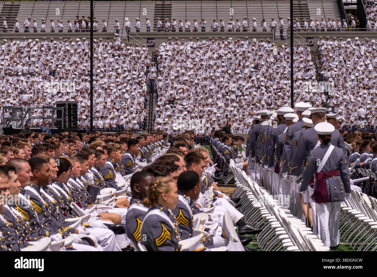 United States Military Academy graduating cadets take part in ...