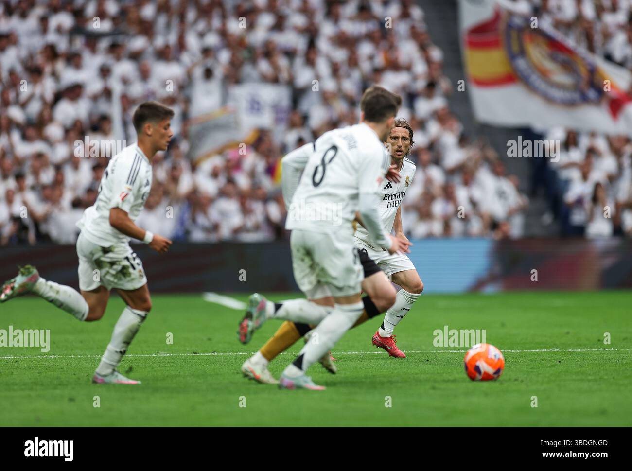 Madrid, Spain. 24th May, 2025. Luka Modric during his last match in a ...