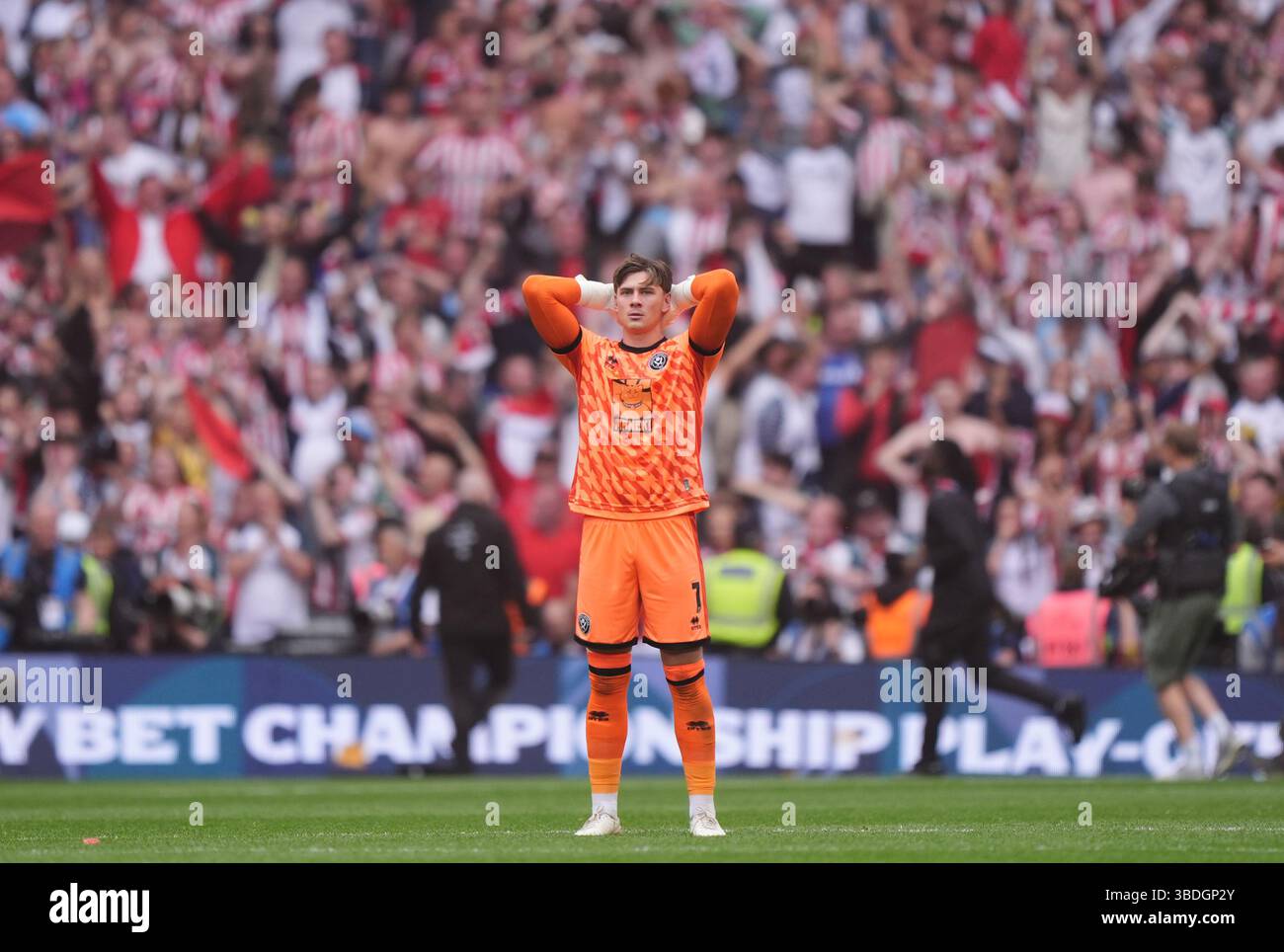 Sheffield United goalkeeper Michael Cooper shows his dejection after ...