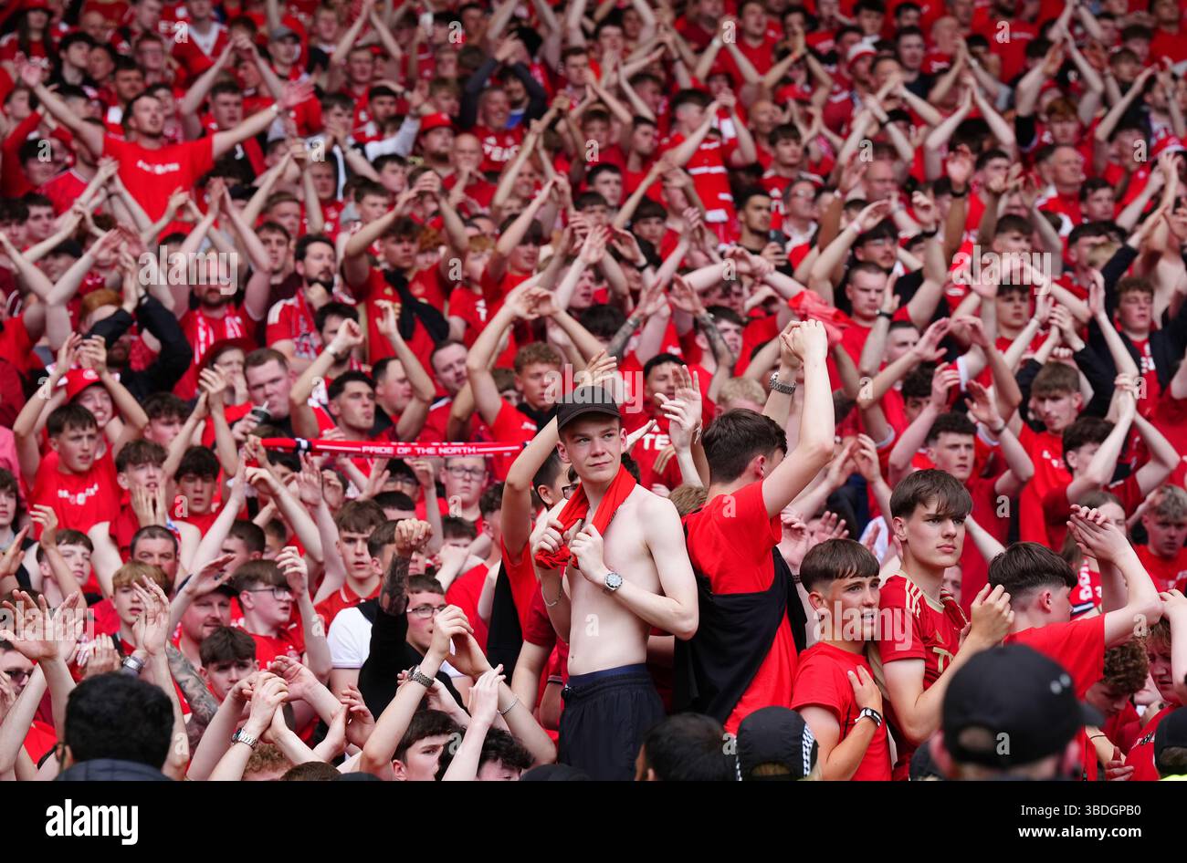 Aberdeen fans in the stands during the Scottish Gas Men's Scottish Cup ...