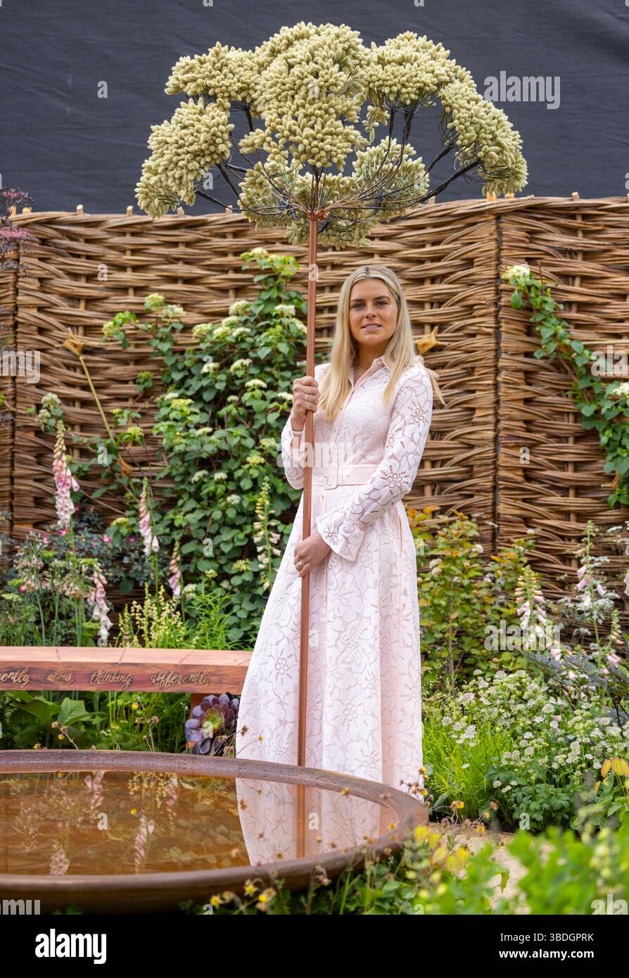 Lilly Pinchin, jump jockey, in the ADHD Foundation Garden designed by ...