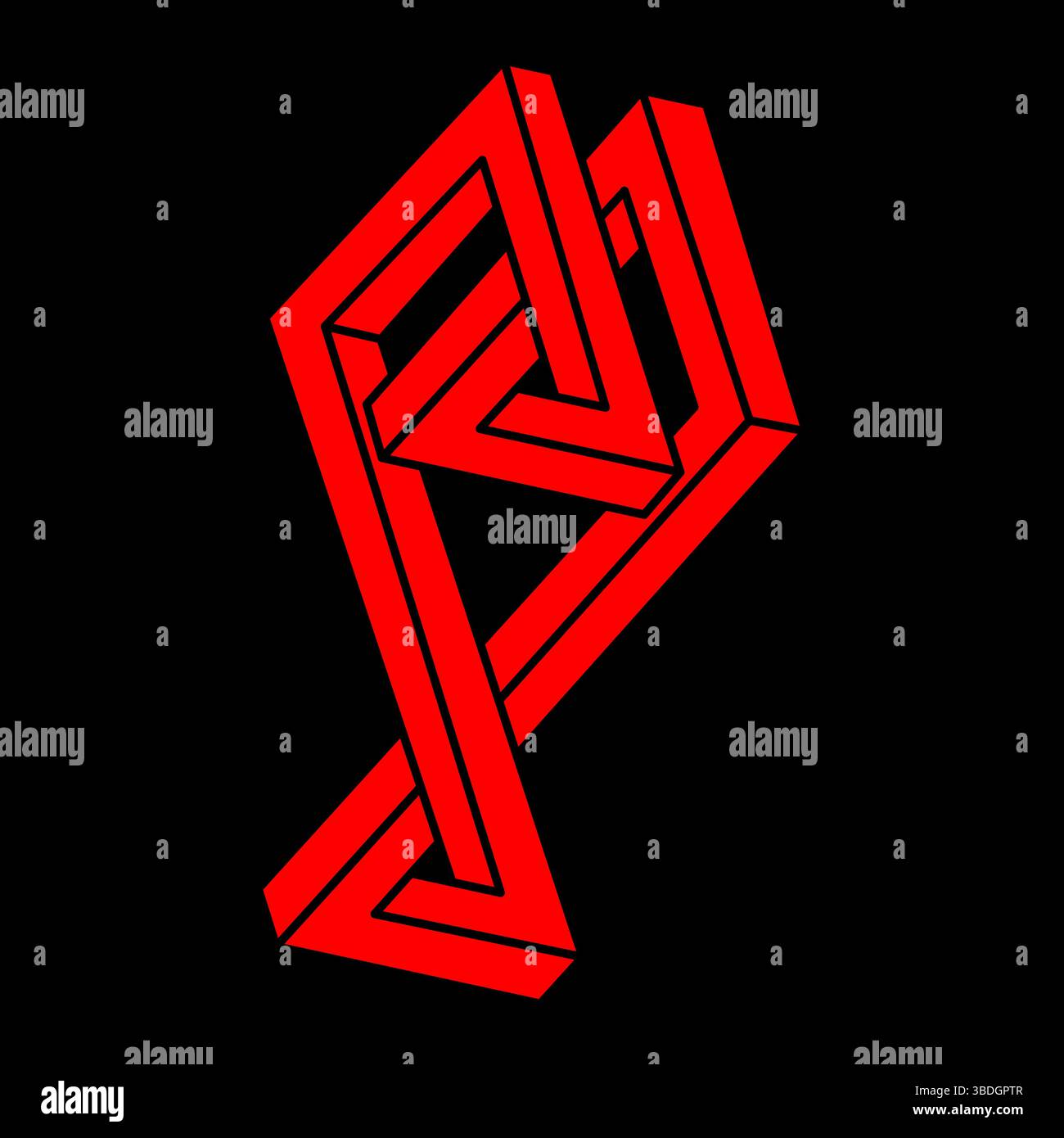 Optical illusion shapes. Optical art objects. Impossible figures ...