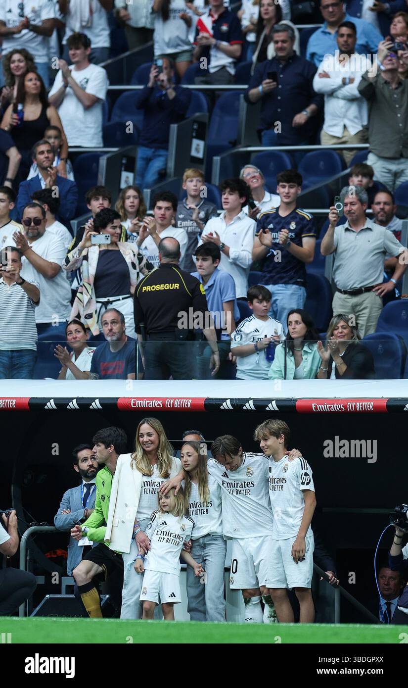 Madrid, Spain. 24th May, 2025. Luka Modric with his family during his ...