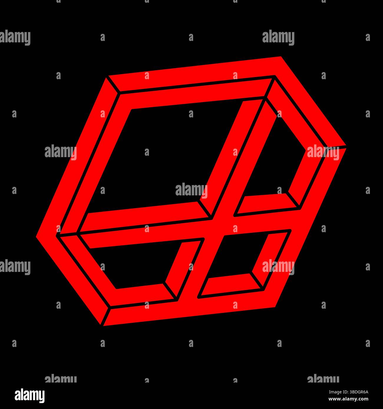 Illusion shapes. 3d geometry. Optical illusion figure. Sacred geometry ...