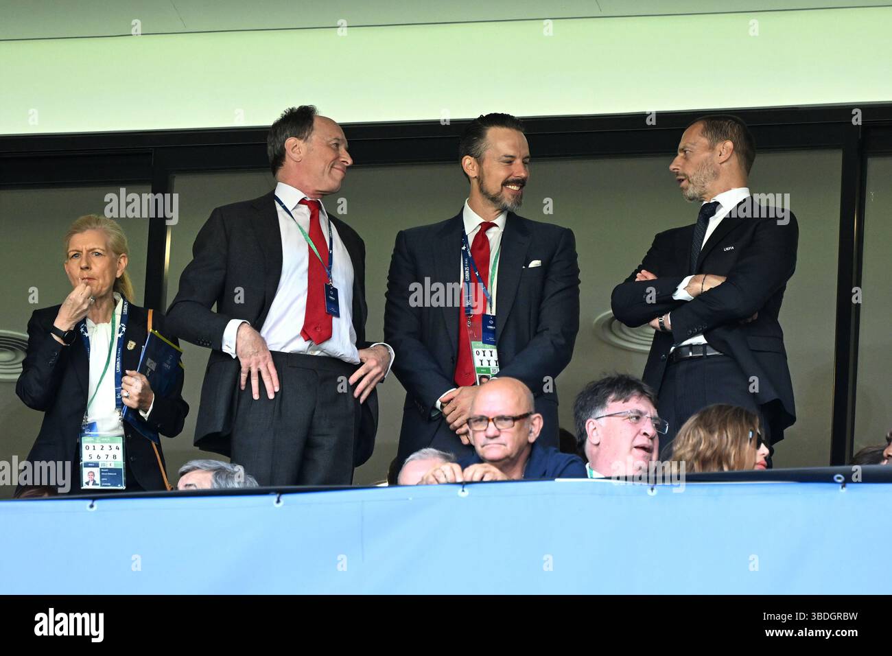 Arsenal executive vice-chair Tim Lewis (left), Arsenal chairman Josh ...