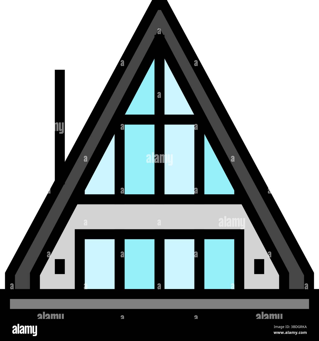 frame cabin wooden color icon vector illustration Stock Vector Image ...