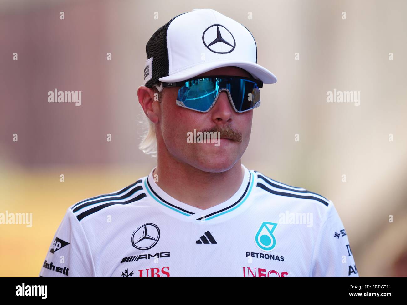 Mercedes reserve driver Valtteri Bottas attends the Qualifying session ...