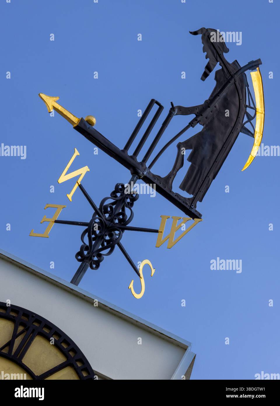 Father Time weathervane at Lord's cricket ground Stock Photo - Alamy