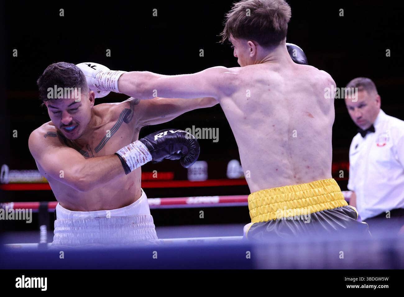 Drew Limond (right) in action against Ezequiel Gregores in the ...