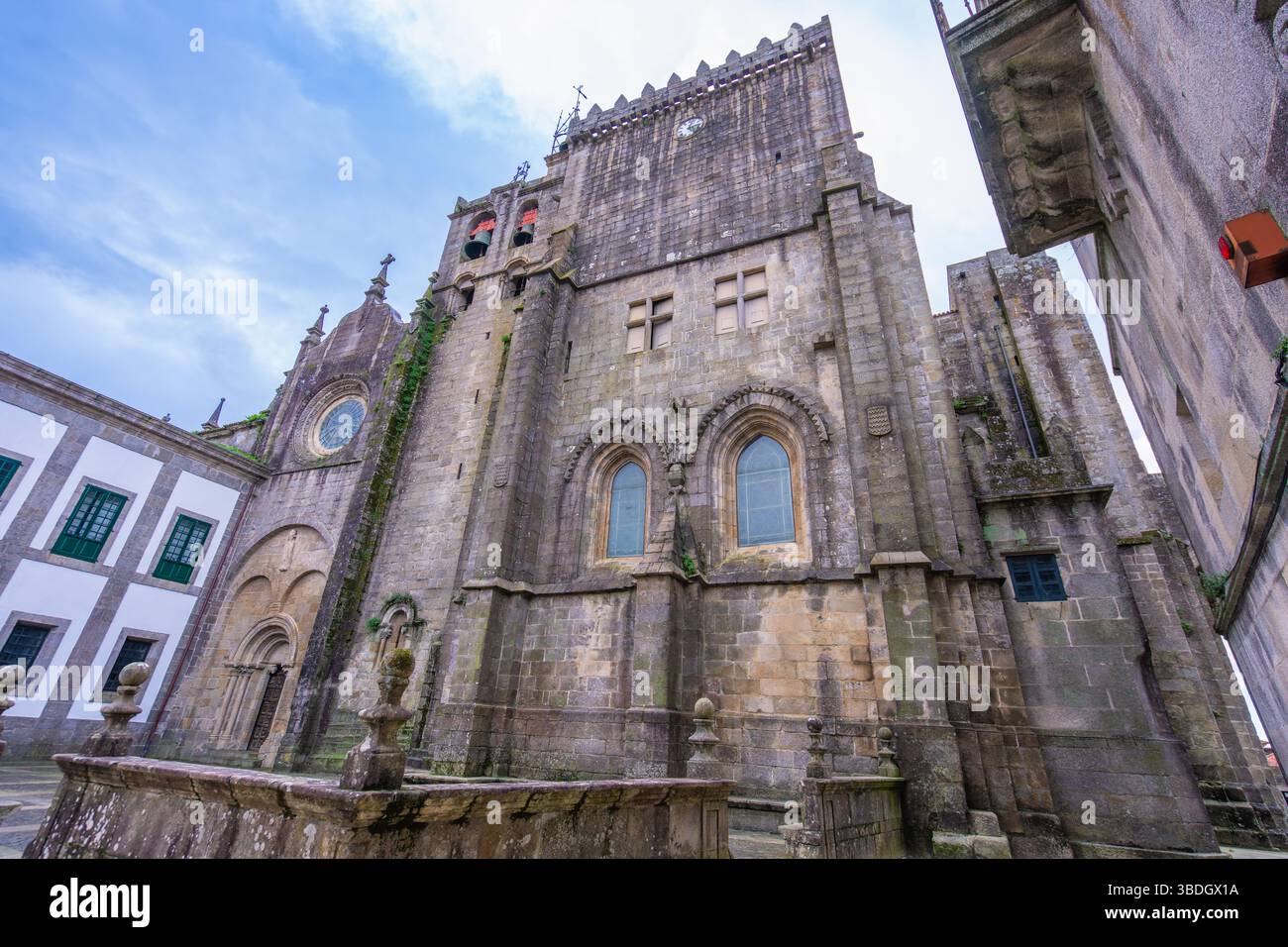 The impressive exterior of Santa Maria Cathedral in Tui, Spain ...