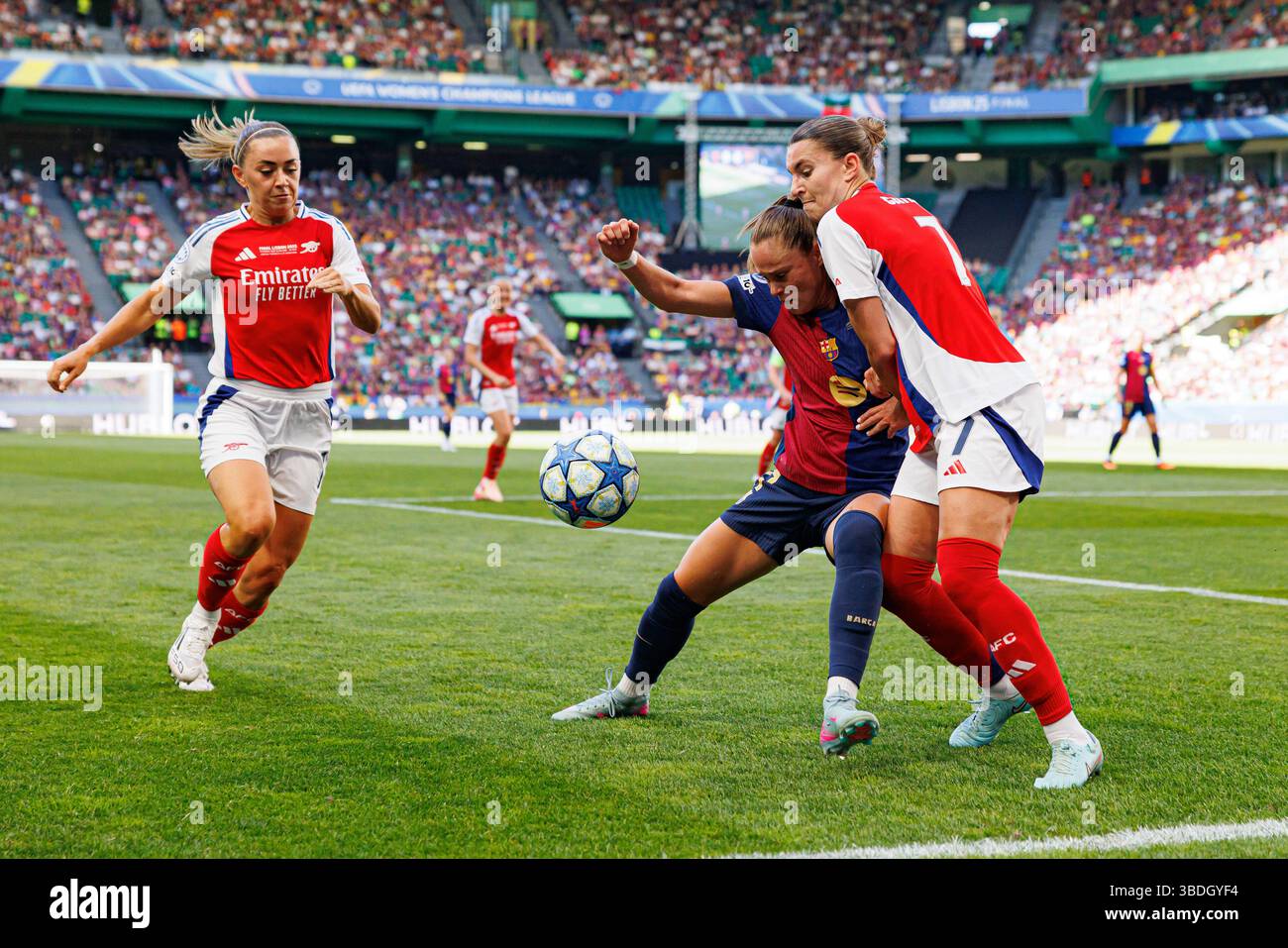 Ewa Pajor and Stephanie Catley seen during UEFA Womens Champions League ...
