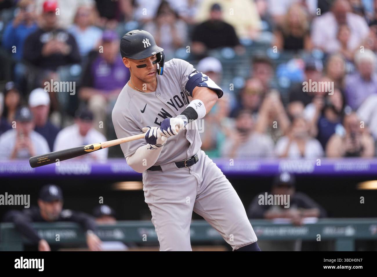 New York Yankees right fielder Aaron Judge (99) in the first inning of ...