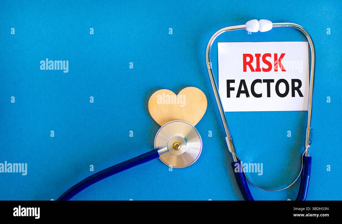 Risk factor symbol. Concept words Risk factor on beautiful white card ...