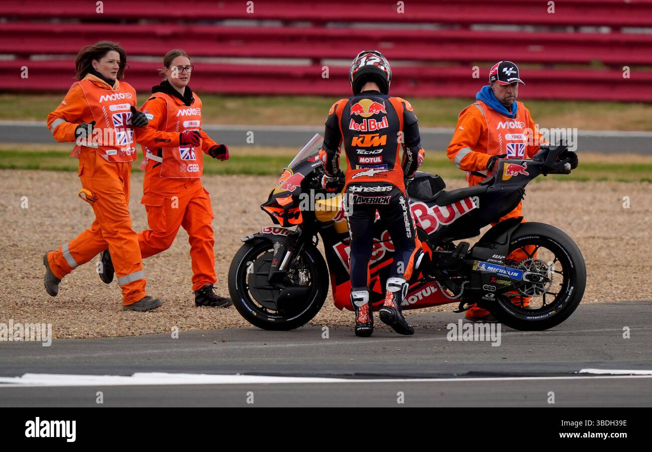 Red Bull GASGAS Tech3's Maverick Vinales in free practice two during ...