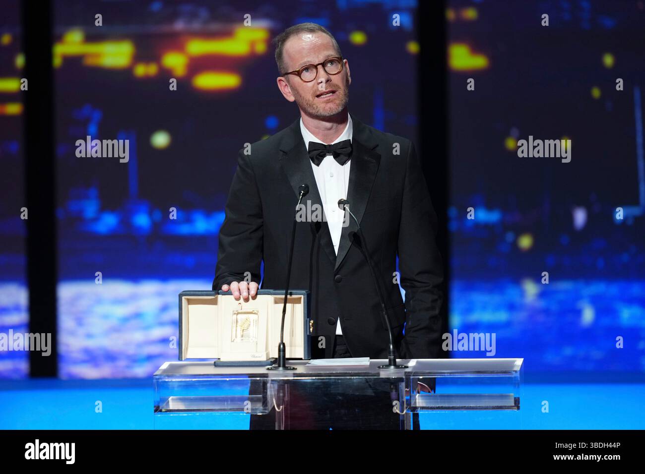 Director Joachim Trier, accepts the grand prix for the film ...