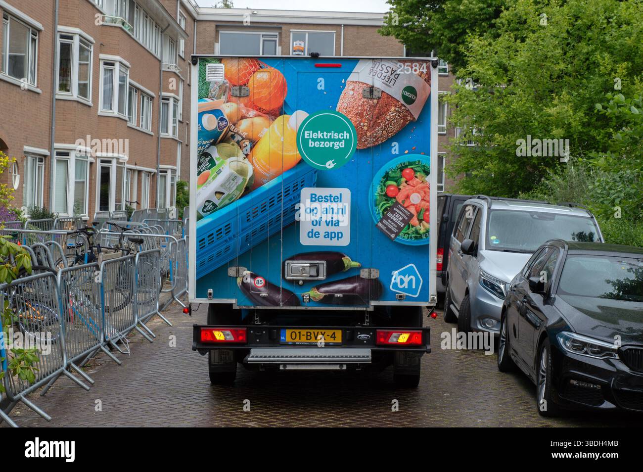 Backside AH Supermarket Truck At Amsterdam The Netherlands 23-5-2025 ...