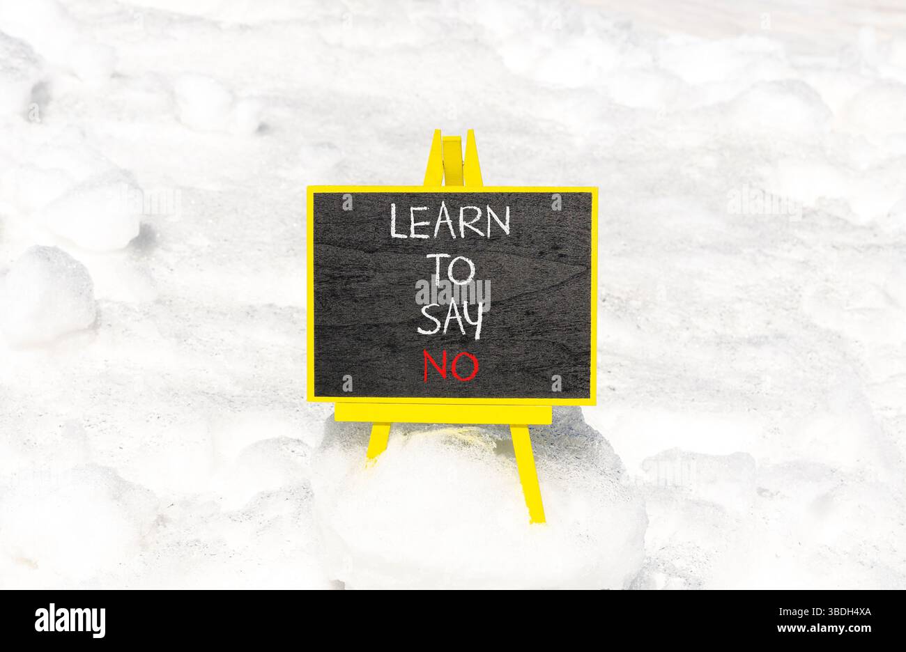 Learn to say no symbol. Concept words phrase Learn to say no on ...