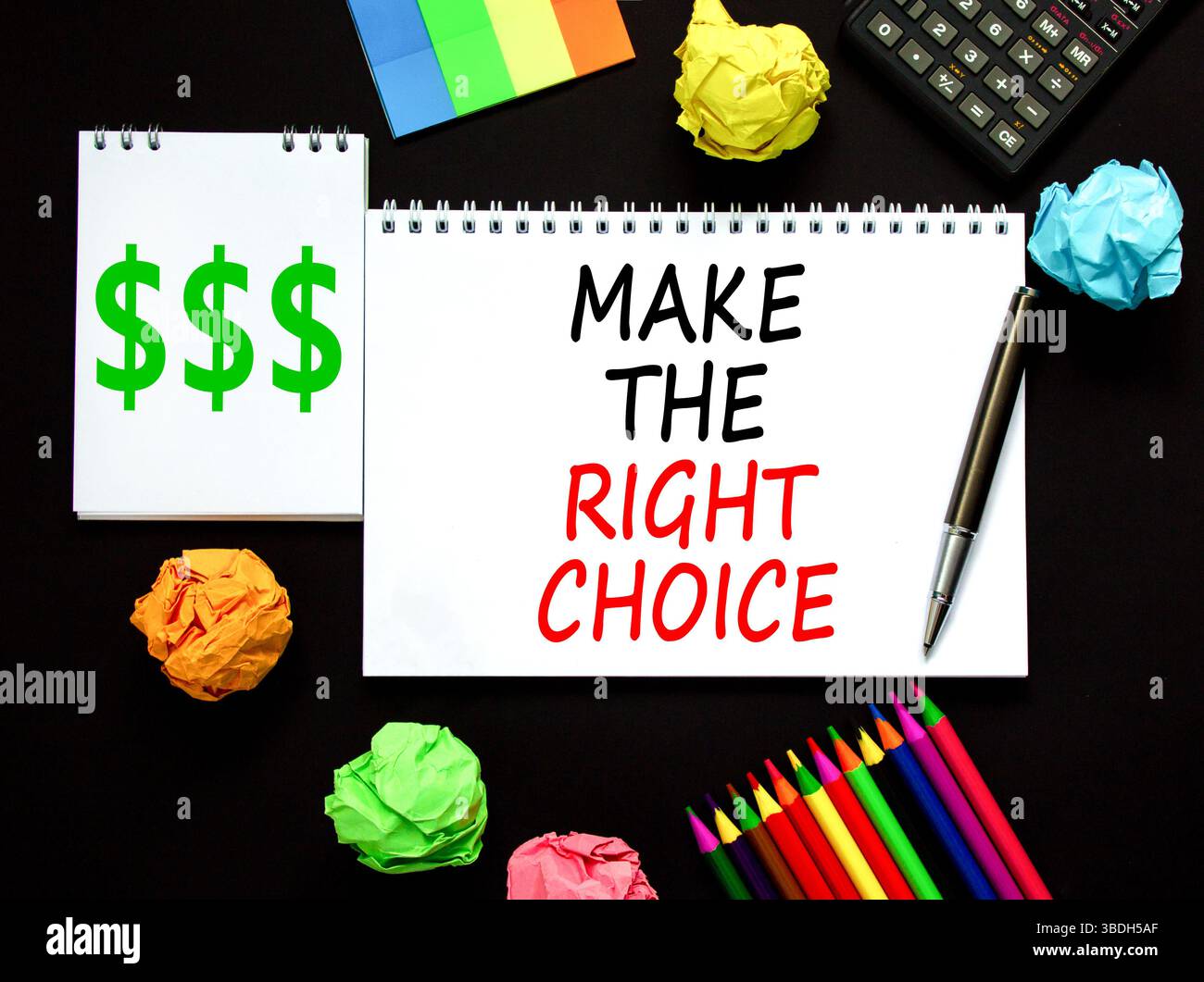 Make the right choice symbol. Concept words phrase Make the right ...