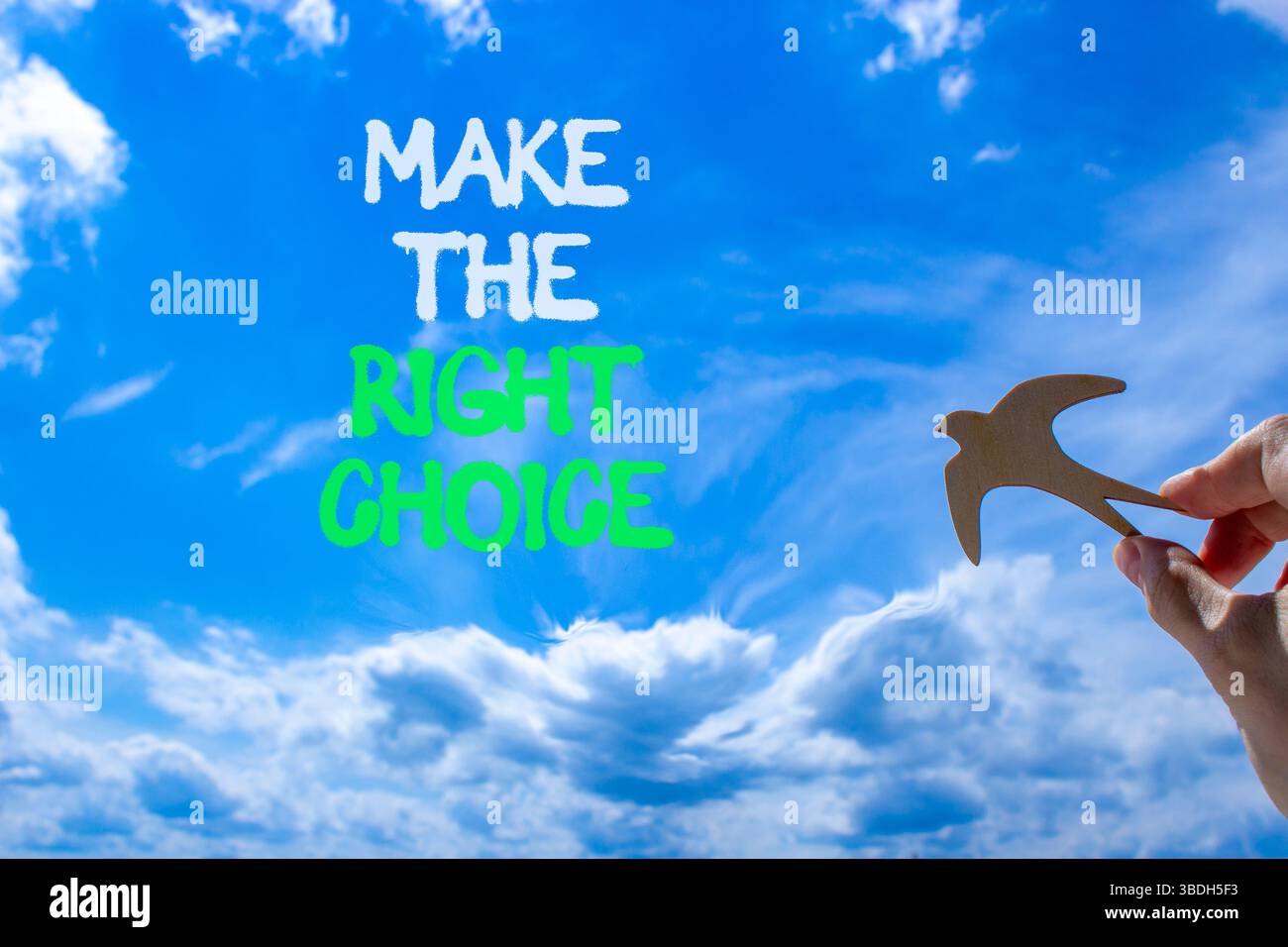Make the right choice symbol. Concept words phrase Make the right ...