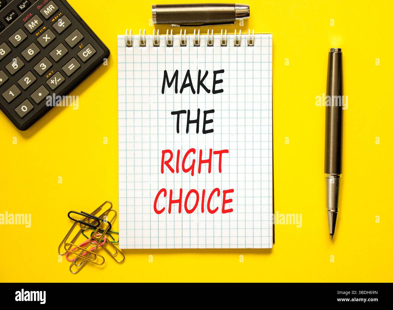 Make the right choice symbol. Concept words phrase Make the right ...
