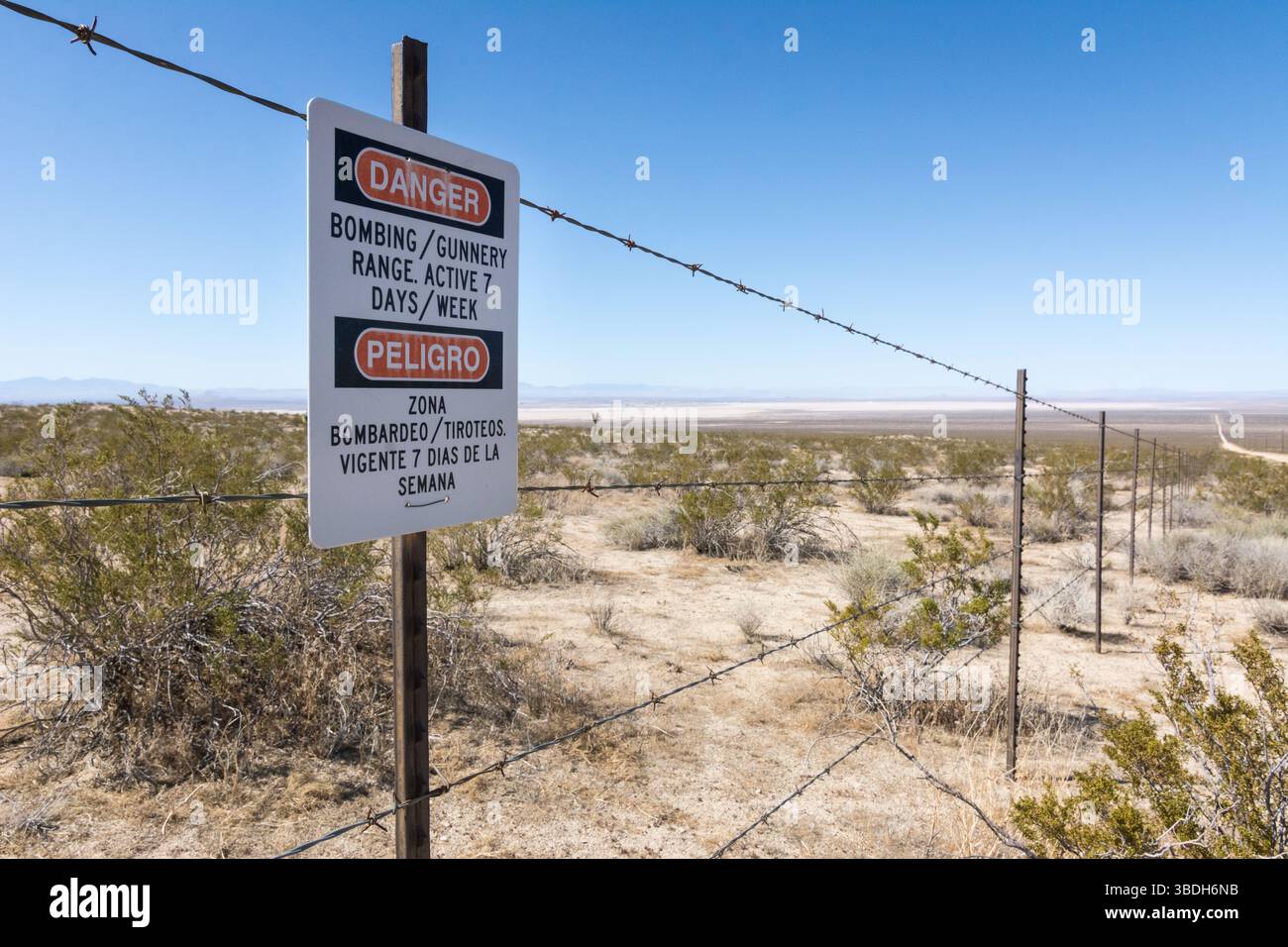 Warning signs outside Edwards Air Force Base in Southern California ...