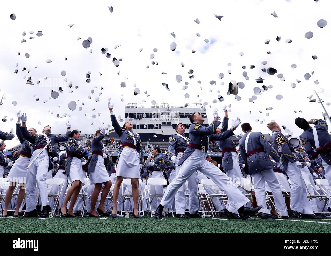 West Point, United States. 24th May, 2025. Cadet graduates celebrate ...