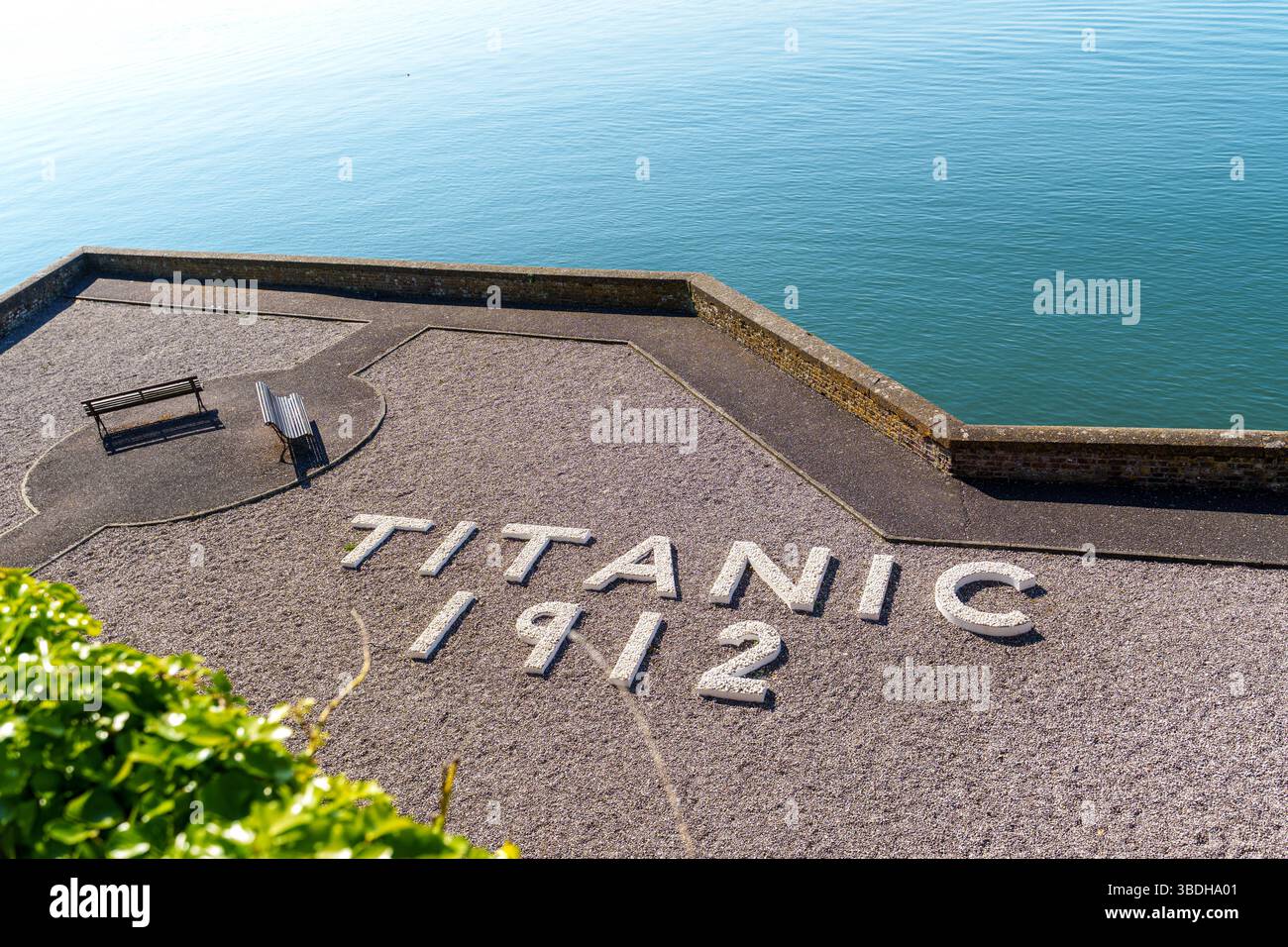 Cobh, County Cork, Ireland - 1 May 2025: Large white lettering Titanic ...