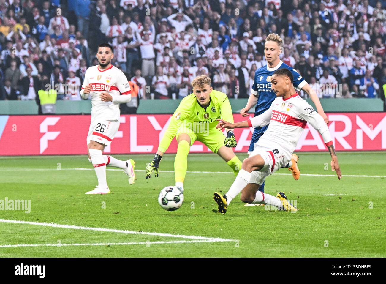 Berlin, Germany. 24th May, 2025. Soccer: DFB Cup, Arminia Bielefeld - VfB Stuttgart, Final ...