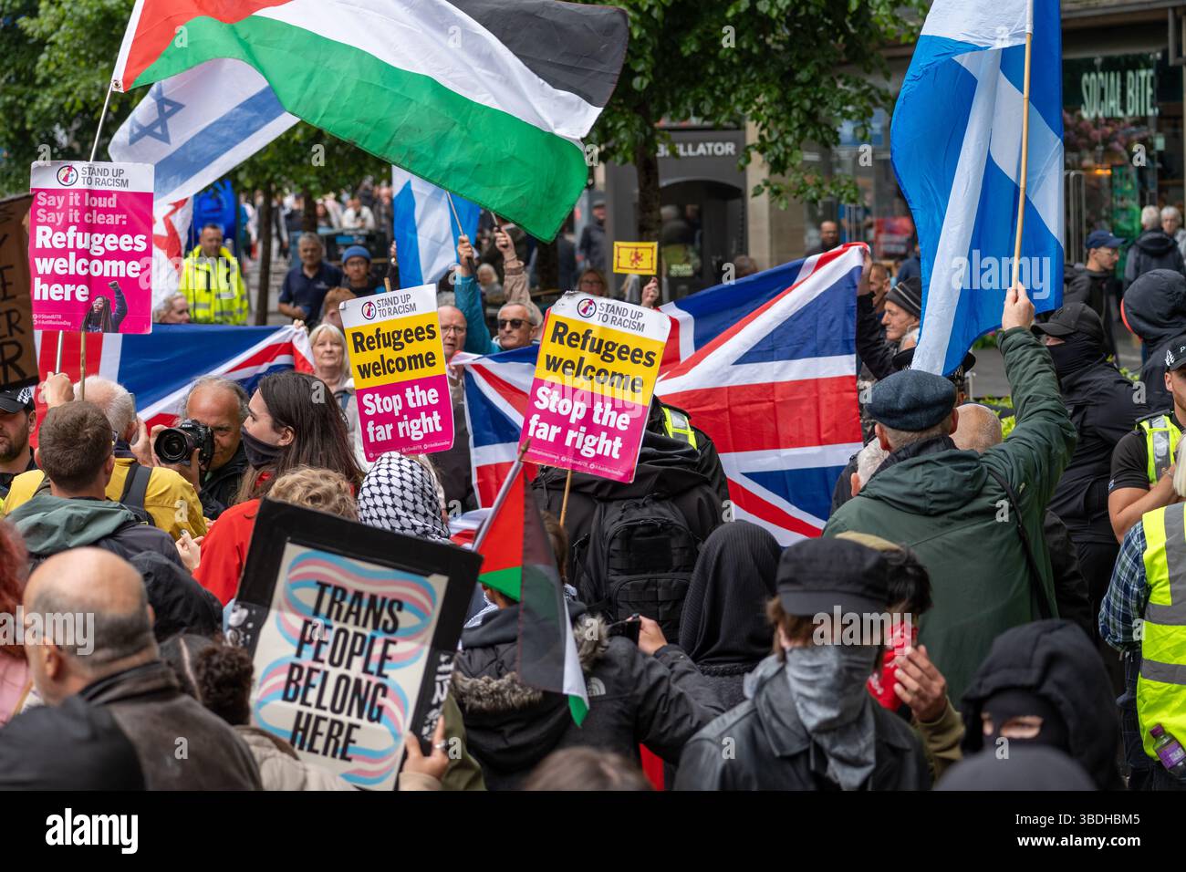 Glasgow, UK. May 24, 2025, Glasgow, Scotland, UK: Protestors supporting ...