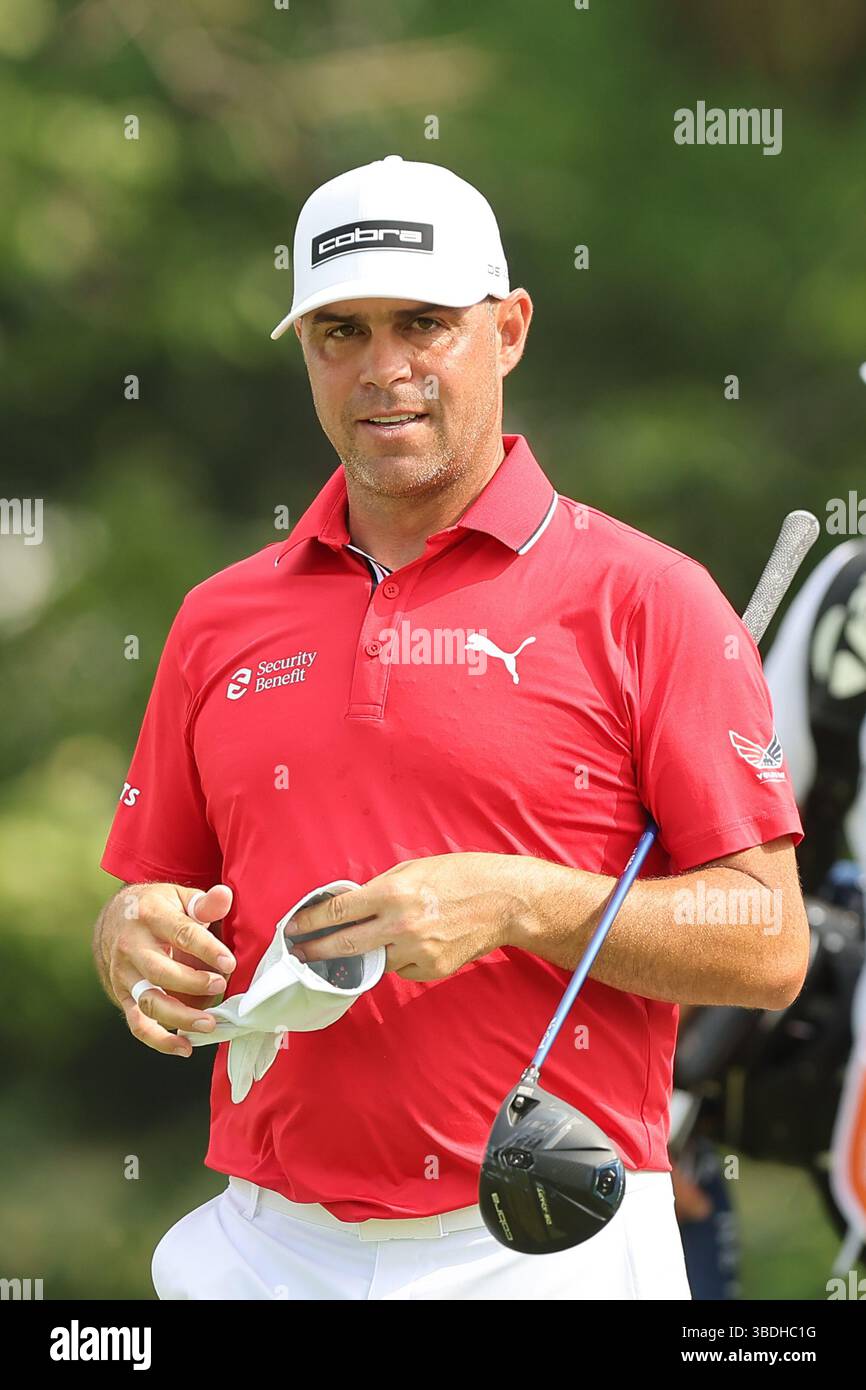Fort Worth, TX, USA. 24th May, 2025. Gary Woodland on the 6th hole ...