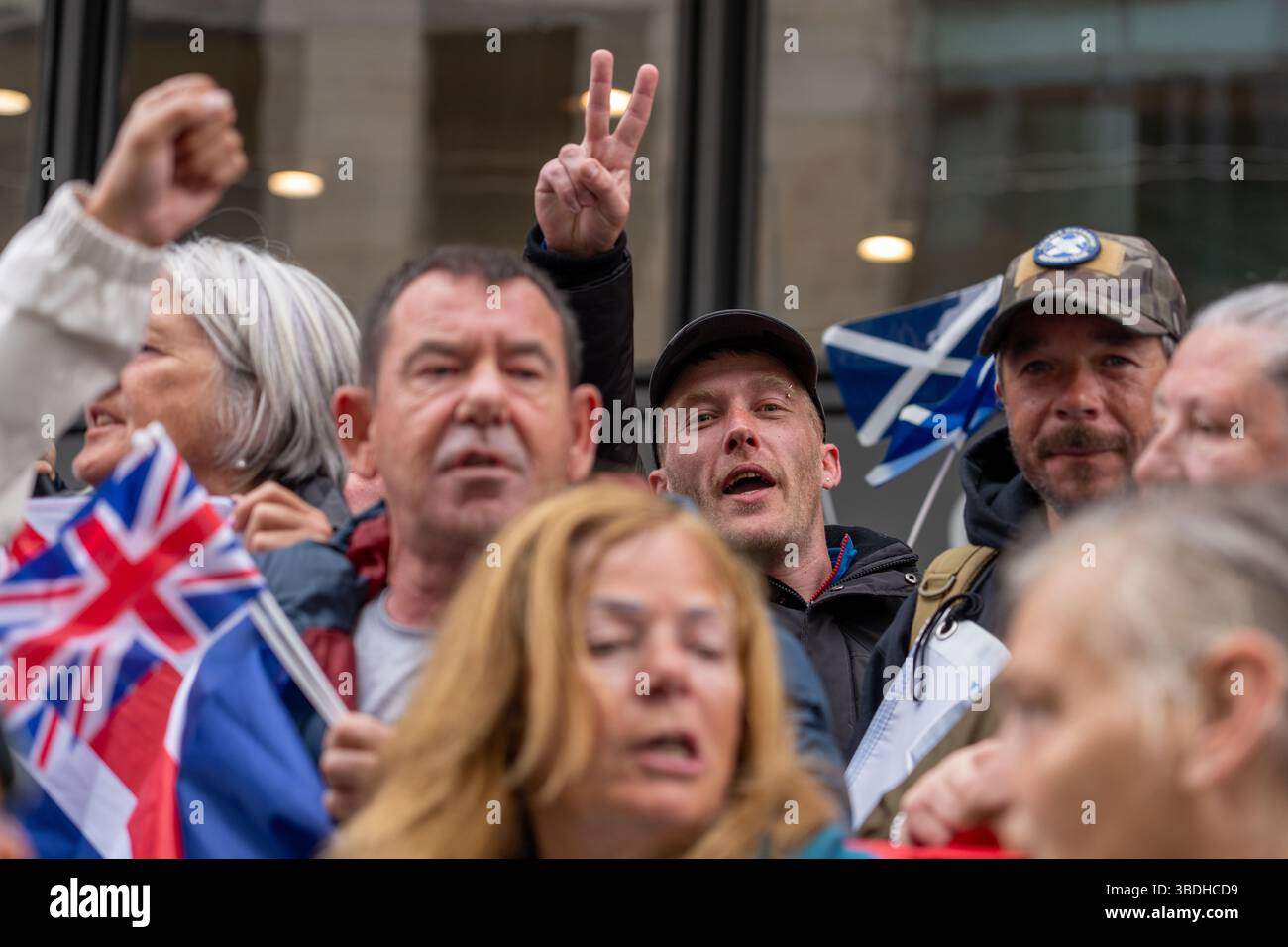 Glasgow, UK. May 24, 2025, Glasgow, Scotland, UK: Protestors supporting ...