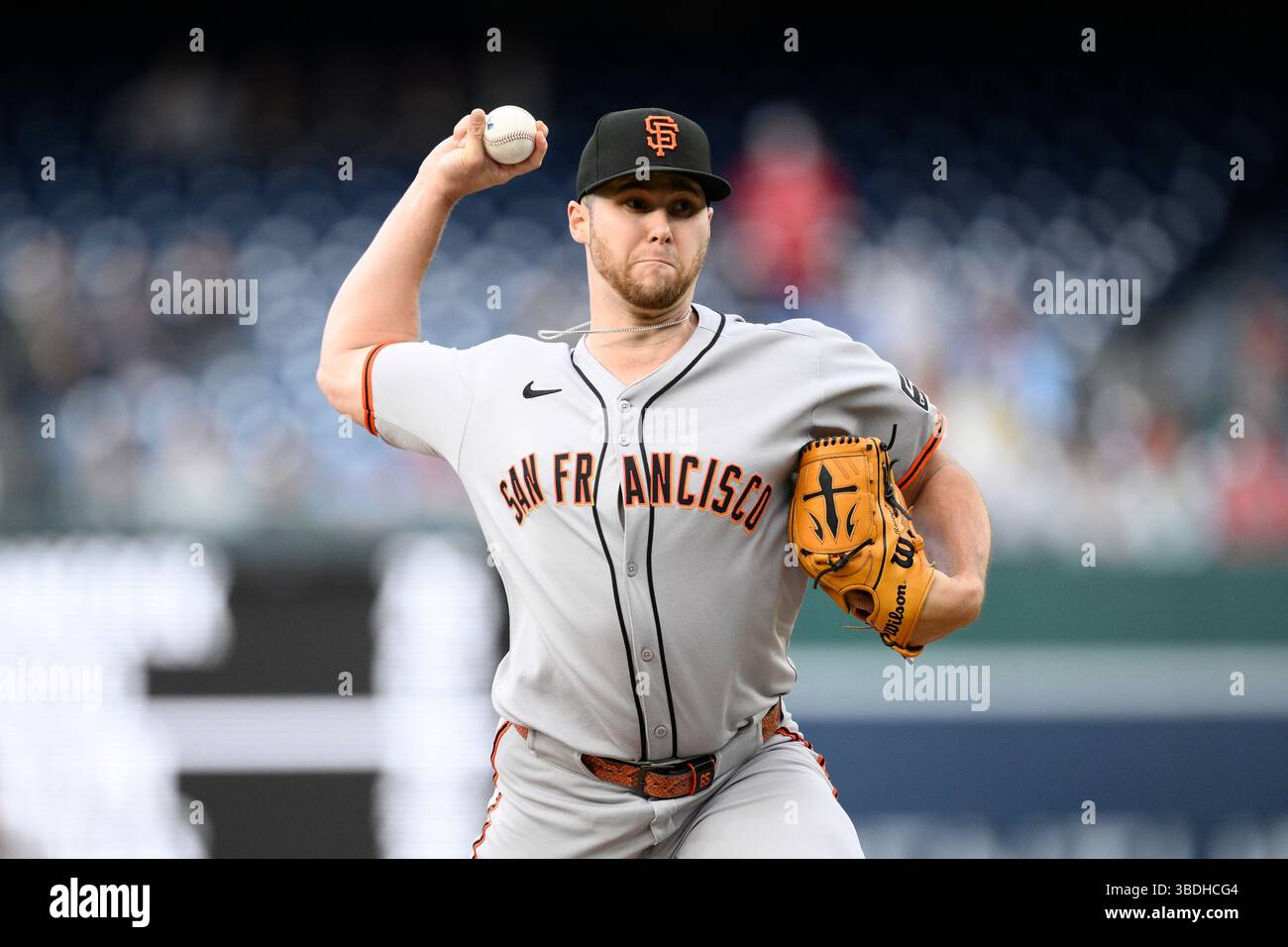 San Francisco Giants starting pitcher Landen Roupp (65) in action ...