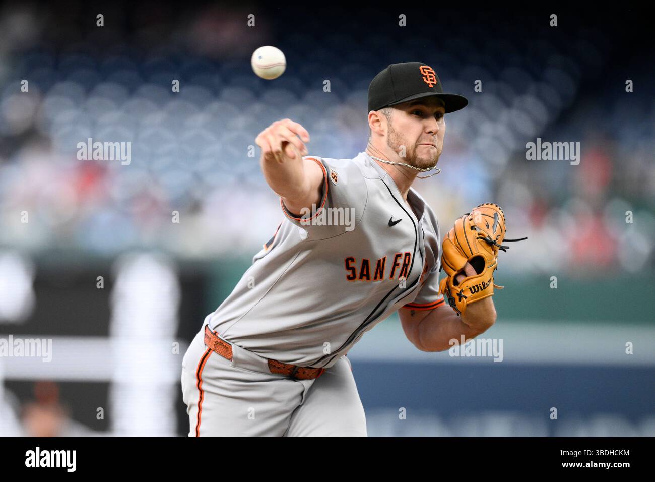 San Francisco Giants starting pitcher Landen Roupp (65) in action ...