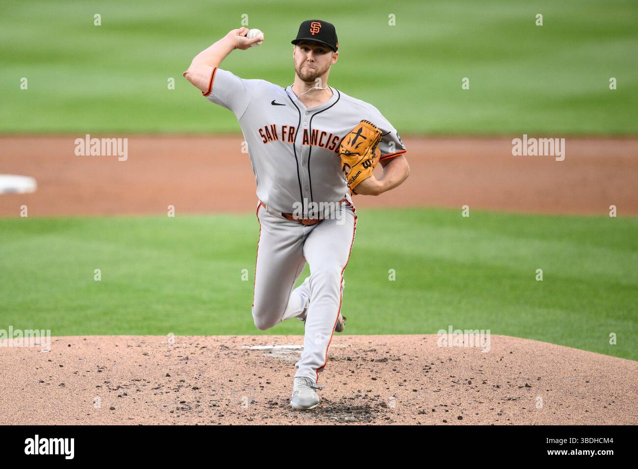 San Francisco Giants starting pitcher Landen Roupp (65) in action ...