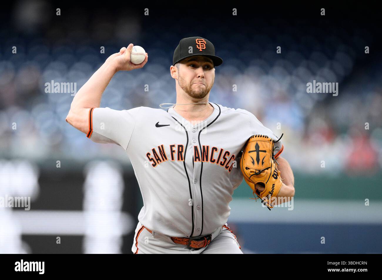 San Francisco Giants starting pitcher Landen Roupp (65) in action ...